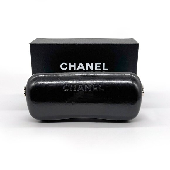 CHANEL | Accessories | Chanel Glasses Case Black Clamshell Hard Case W ...